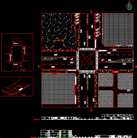 Intersection Design In DWG KB CAD Library