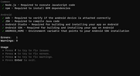 Fix React Native Doctor Issues Solved Coding Is Love