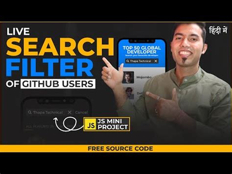 Create A Live Search Filter From Scratch With Html Css Javascript Thapatechnical