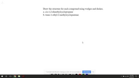 solved draw structures of each of the compounds shown using wedges and