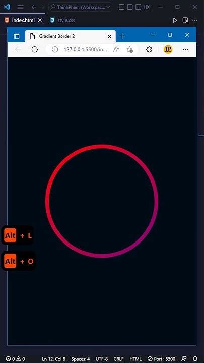 Gradient Border Circle Html Css Thinhpham Shorts Youtube