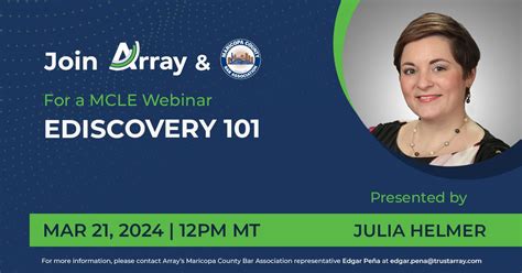 Register For Arrays Cle On Ediscovery Array Posted On The Topic Linkedin
