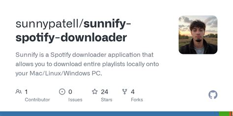Github Sunnypatell Sunnify Spotify Downloader Sunnify Is A Spotify Downloader Application