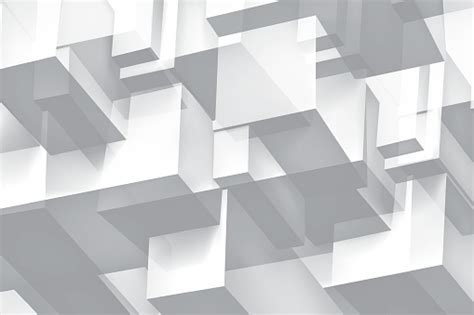 볼륨 기하학적 유리 건설 3d 큐브 회색 배경 도형 모자이크 추상화 벽지 당신은 프레 젠 테이 션에 대 한 벡터 디자인 3차원 형태에 대한 스톡 벡터 아트 및 기타 이미지