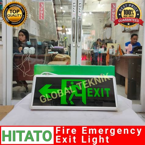 Jual Lampu EXIT LED Lampu Petunjuk Darurat Emergency Exit Lamp 2Sisi Kaca Shopee Indonesia