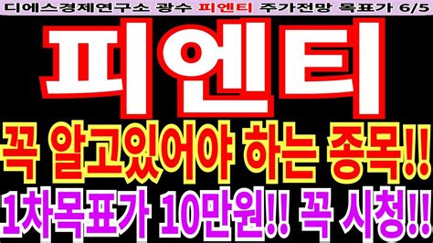 피엔티 피엔티주가전망 꼭 알고있어야 하는 종목 1차목표가 10만원 꼭 시청 디에스경제연구소광수 피엔티전망