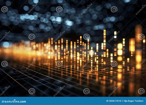 Blurred Bokeh Effect With Binary Code And Computer Circuitry For