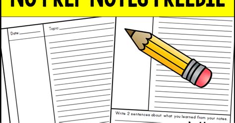 Kelly Mccown Elementary Interactive Notebook No Prep Notes {freebie}