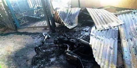 Dvb ဝက်လက်မြို့နယ် ထန်းကြီးကျေးရွာက လူနေအိမ်များနှင့် ဒေသခံ ၄ ဦးကို