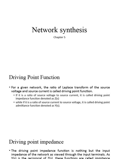 network synthesis pdf science and mathematics