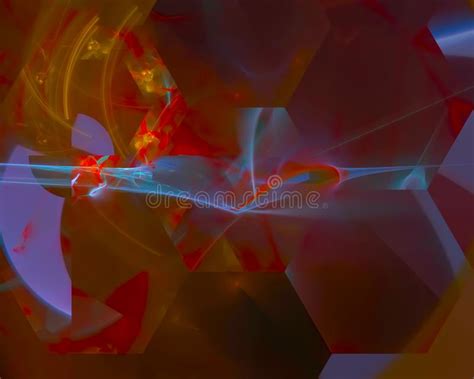 Abstract Digital Fractal Render Curve Creativetemplate Artistic Elegance Dynamic Stock