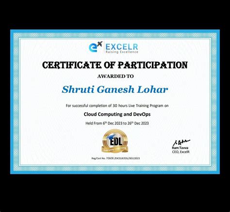 shruti lohar on linkedin excelr cloudcomputing devops