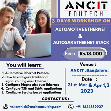 Ancit Consulting On Linkedin Dear All We Planned For Automotive Ethernet And Autosar Ethernet