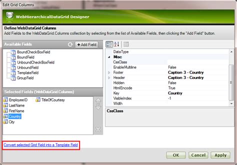 Webhierarchicaldatagrid Using Itemcommand Event Infragistics Asp