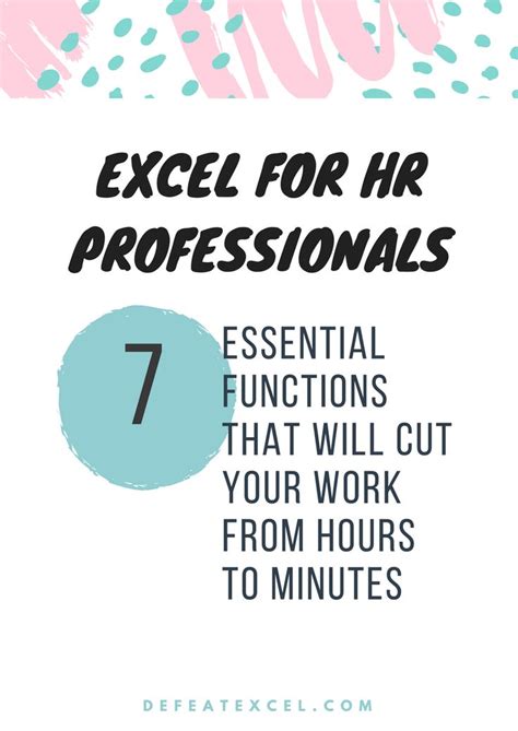 If You Are A HR Professional This Step By Step Guide Of Essential Excel Functions Will