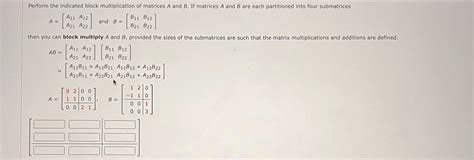 answered perform the indicated block… bartleby