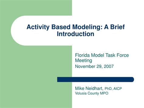 PPT Activity Based Modeling A Brief Introduction PowerPoint Presentation ID 712937