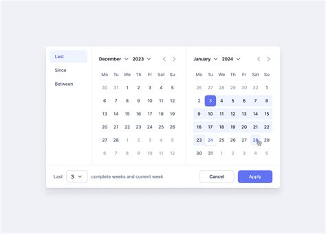 Date Picker Calendar Design Behance
