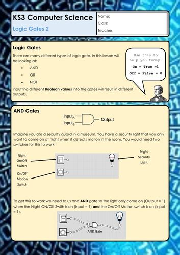 Boolean Logic Teaching Resources