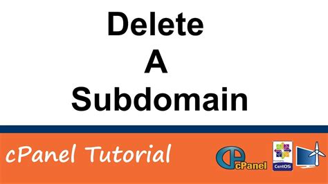 How To Delete A Subdomain In Cpanel Youtube