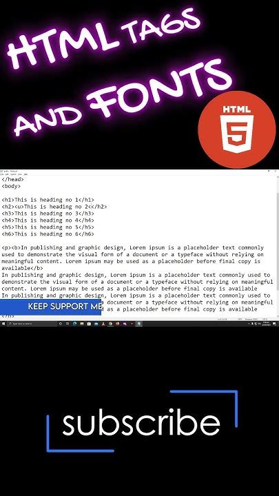 tdc html 5 most common tags and fonts html coding webdev htmltags