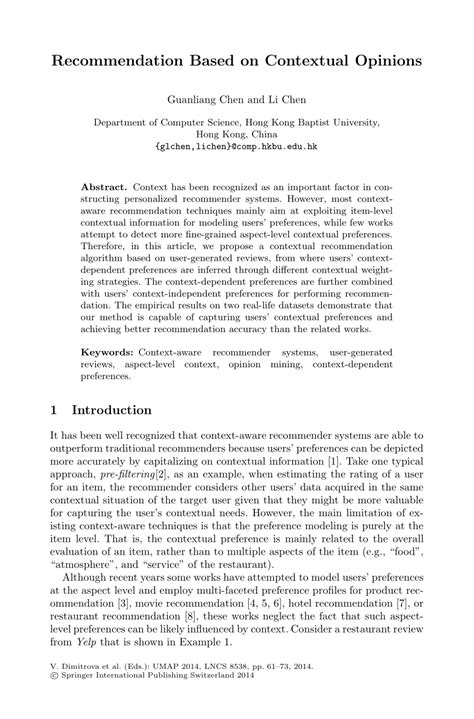 pdf recommendation based on contextual opinions