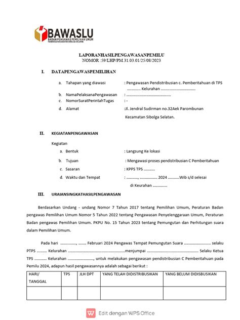 Contoh Lhpp Pdf