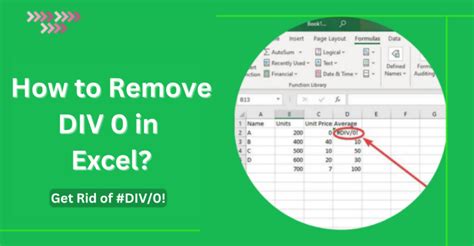 How To Remove Div 0 In Excel Get Rid Of Div0 Error Earn And Excel