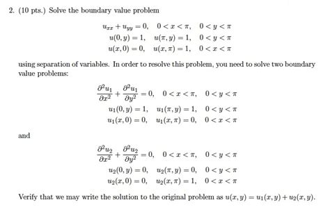 Solved Solve The Boundary Value Problem Uxx Uyy 0 0