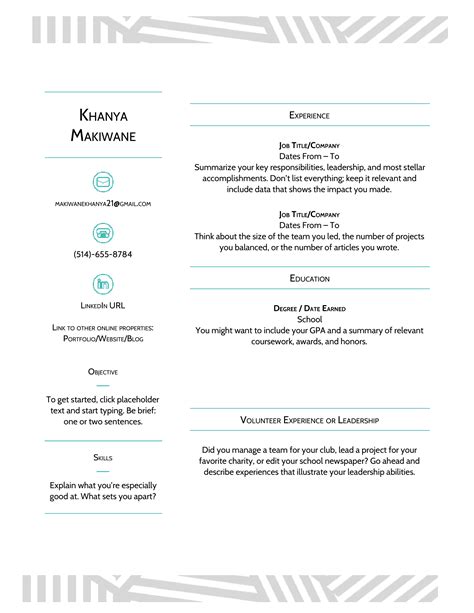 Procreate Resume Template