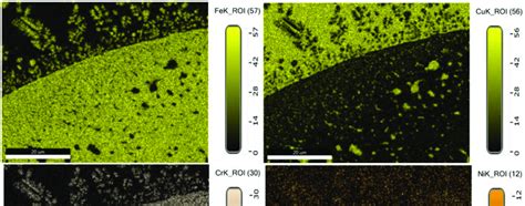 Distribution Maps In Haz For The Main Alloying Elements Fe Cu Cr Download Scientific