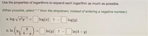 Answered Use The Properties Of Logarithms To Expand Each Logarithm As