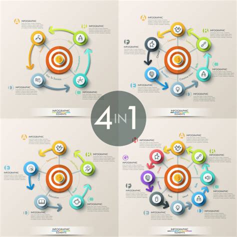 Five Point Infographic Illustrations Royalty Free Vector Graphics