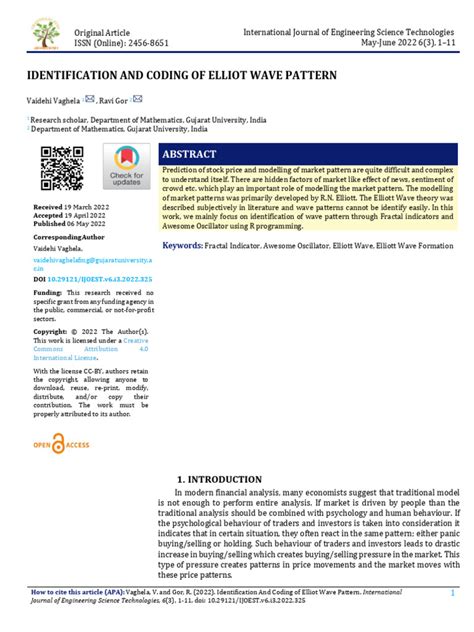 Identification And Coding Of Elliot Wave Pattern Pdf Private Sector Market Economics