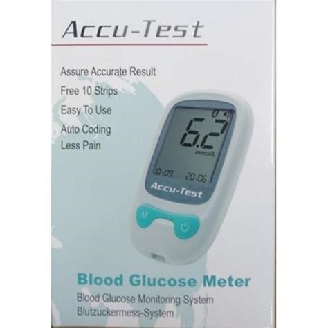 Accu Test Blood Glucose Monitor With 10 Strip Bd