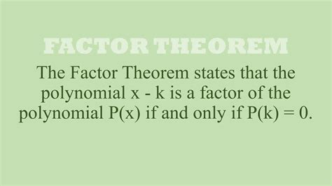 Math 10 2 Remainder And Factor Theorem Pptx