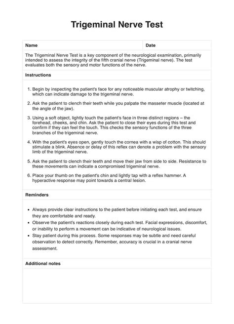 Trigeminal Nerve Sensory And Motor Function