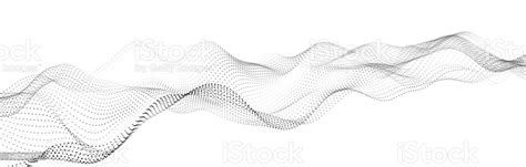 흰색 배경에 흐르는 입자의 물결 파도와 점의 역동적 인 요소가있는 추상적 인 배경 3차원 0명에 대한 스톡 사진 및 기타 이미지 Istock