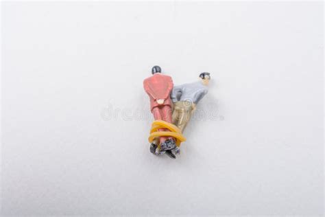Tiny Figurine Of Men Model Tied In Rope Stock Image Image Of Team Businessman 145800285