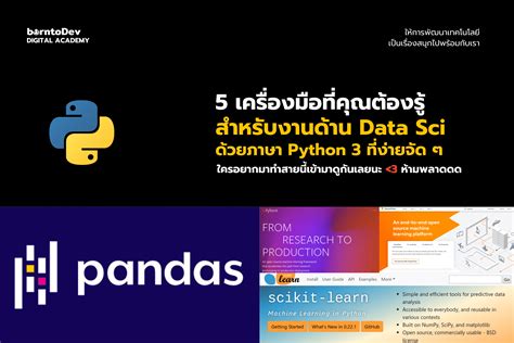 5 เครื่องมือที่คุณต้องรู้ สำหรับงาน data science ด้วย python borntodev เริ่มต้นเรียน เขียน