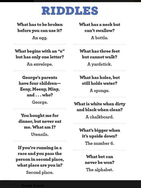 Pin By Amy Pirtle On Girl Scouts Funny Riddles With Answers Tricky