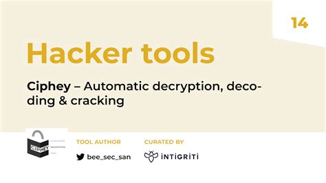 Hacker Tools Ciphey Automatic Decryption Decoding And Cracking