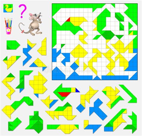 Logic Puzzle Game Need To Find The Correct Place For Each Detail And Paint Them In