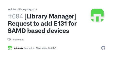 Library Manager Request To Add E131 For Samd Based Devices · Issue 684 · Arduinolibrary