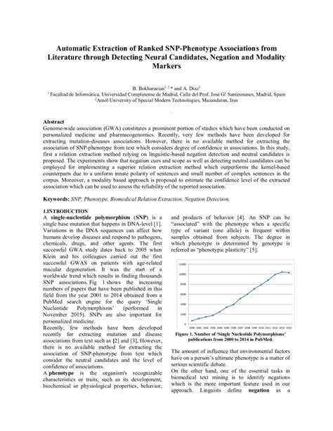 Automatic Extraction Of Ranked Snp Phenotype Associations From Literature Through Detecting