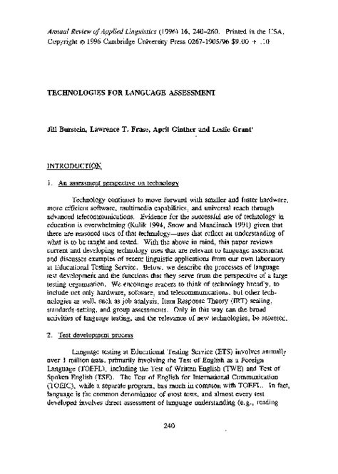 Pdf Technologies For Language Assessment Pdf Technologies For Language Assessment