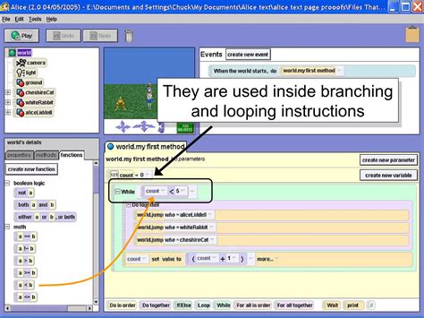 Ch 5 Boolean Logical In Alice Ppt Programming Languages Computing
