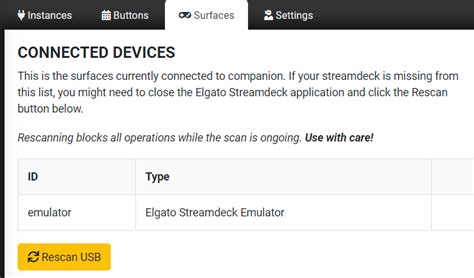 problem connecting original streamdeck to companion · issue 1077 · bitfocus companion · github