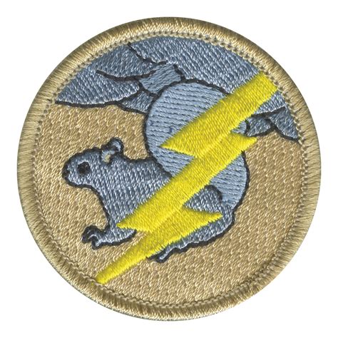 Thunder Squirrels Patrol Patch Embroidered Scout Uniform Patch 2 In