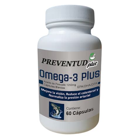 Aceite De Pescado Omega 3 Plus 1250mg 60 Capsulas Preventud Plus